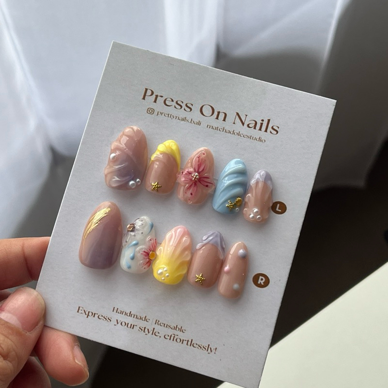 Jual Press On nails Sienna nails | kuku palsu y2k 10pcs | Shopee Indonesia