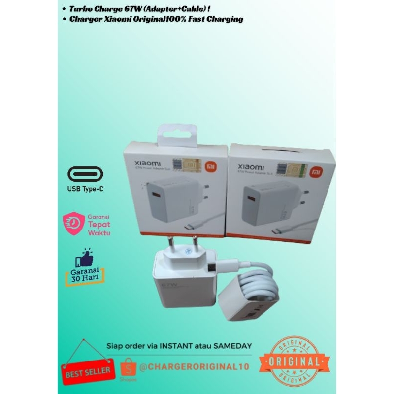 Jual xiaomi Charger RedmiNote13 Casan RedmiNote11 xiaomi Charger 67Watt ...