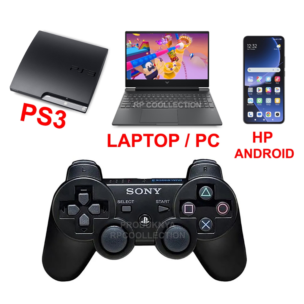 Jual Stick PS3 Wireless Bisa ke Laptop dan HP Android Stik PS3 Ori ...