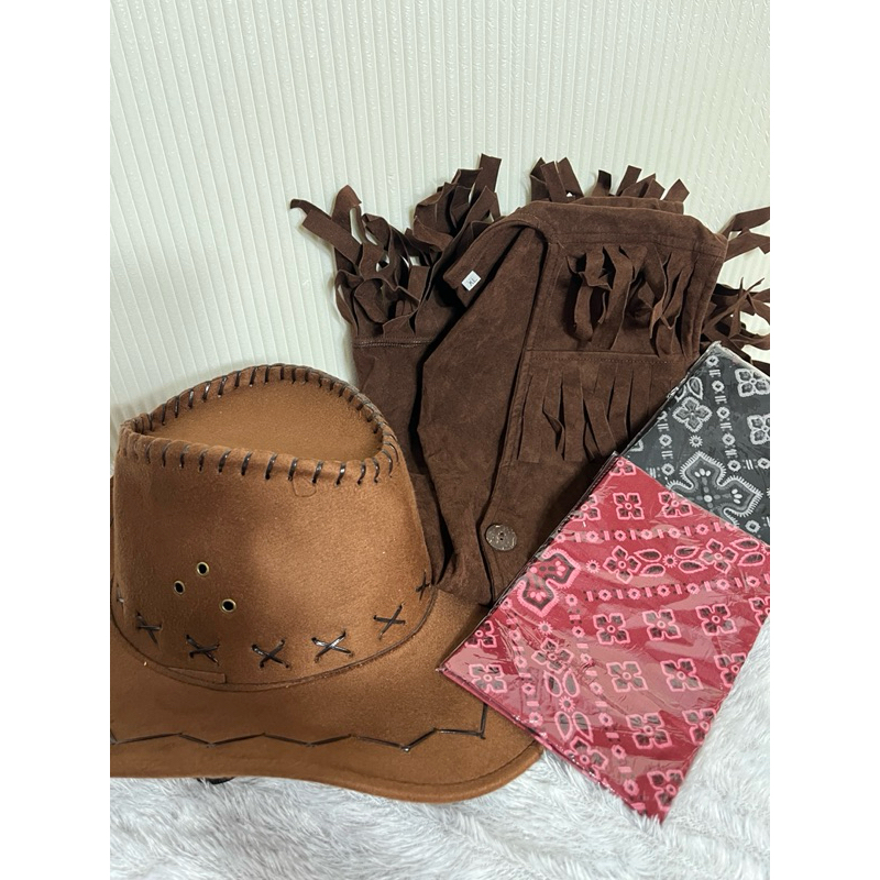 Jual Set Kostum Koboi Koboy Cowboy Murah Lengkap Topi Rompi dan Syal ...