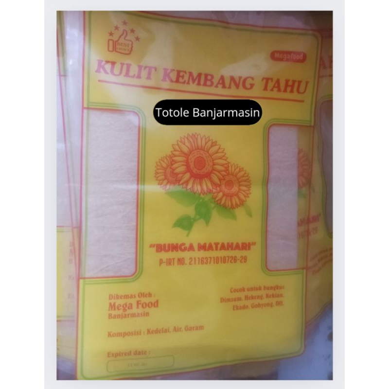 Jual KULIT TAHU KULIT KEMBANG TAHU CAP BUNGA MATAHARI MEGAFOOD KULIT ...