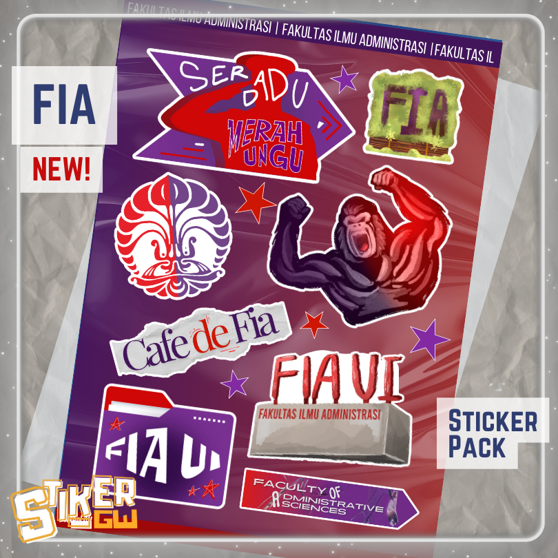 Jual [BERIZIN RESMI] Sticker Pack FIA UI - OLD| STIKER FAKULTAS ILMU ...