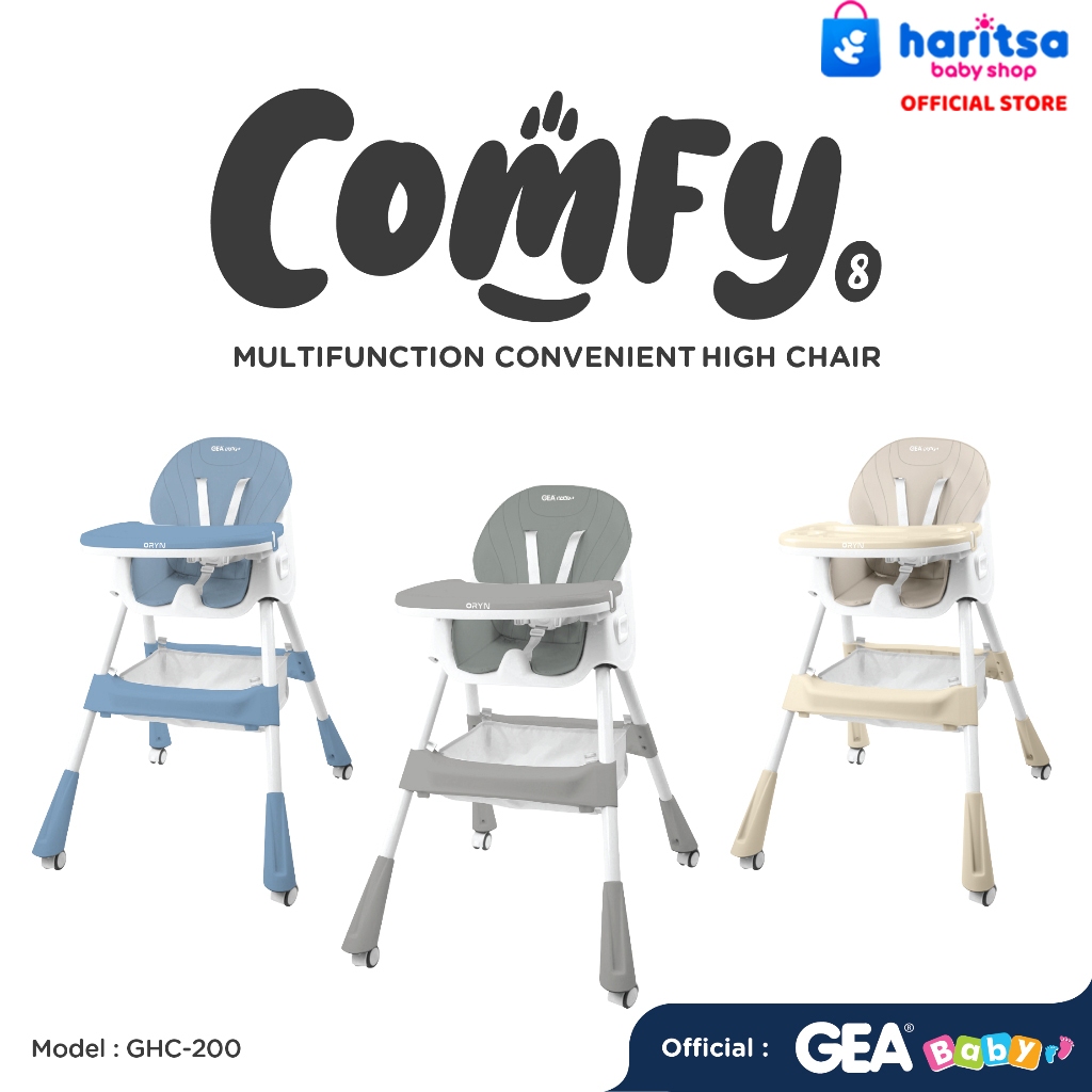 Jual GEA Baby Comfy Multifunction high chair 8 in 1 (GHC-200) / Meja Makan Anak / Kursi Makan ...
