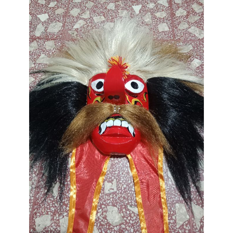 Jual Ganongan rambut sintetis / bujang ganong / topeng ganong / reog ...