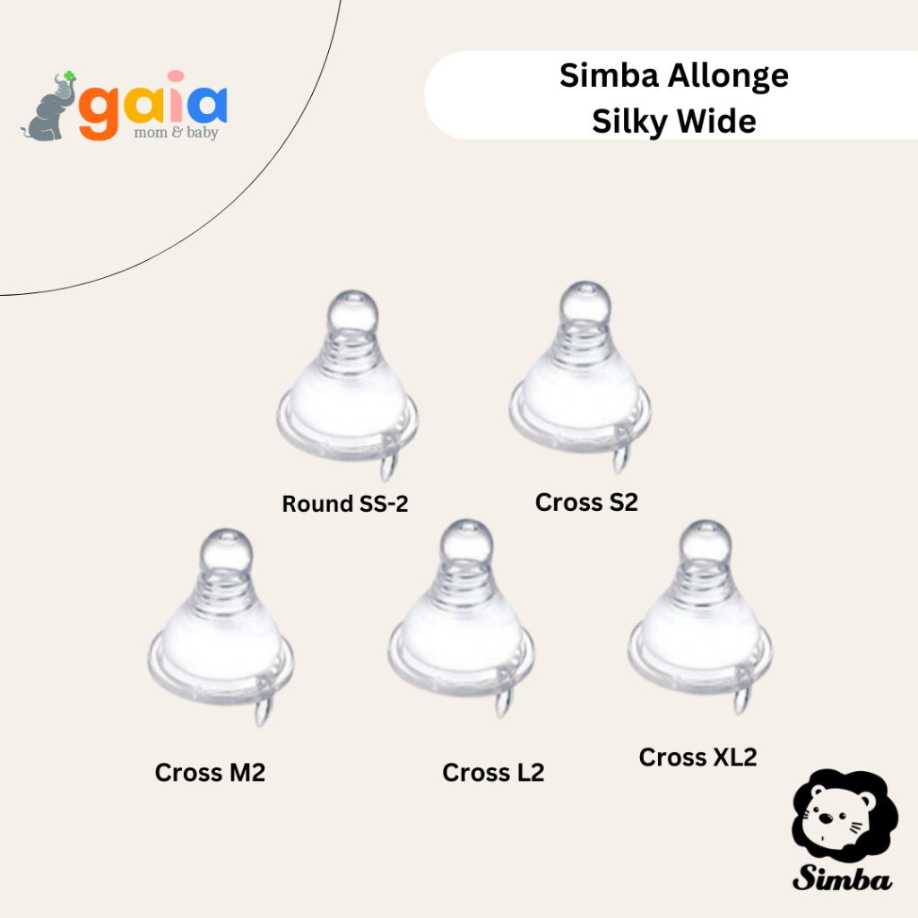 Jual Simba Allonge Silky Wide Cross & Round | Dot Botol Susu | Shopee ...