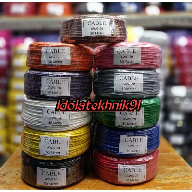 Jual KABEL AWG 20 CABLETON 50METER/ROLL MADE IN JAPAN KABEL AWG20 | Shopee Indonesia