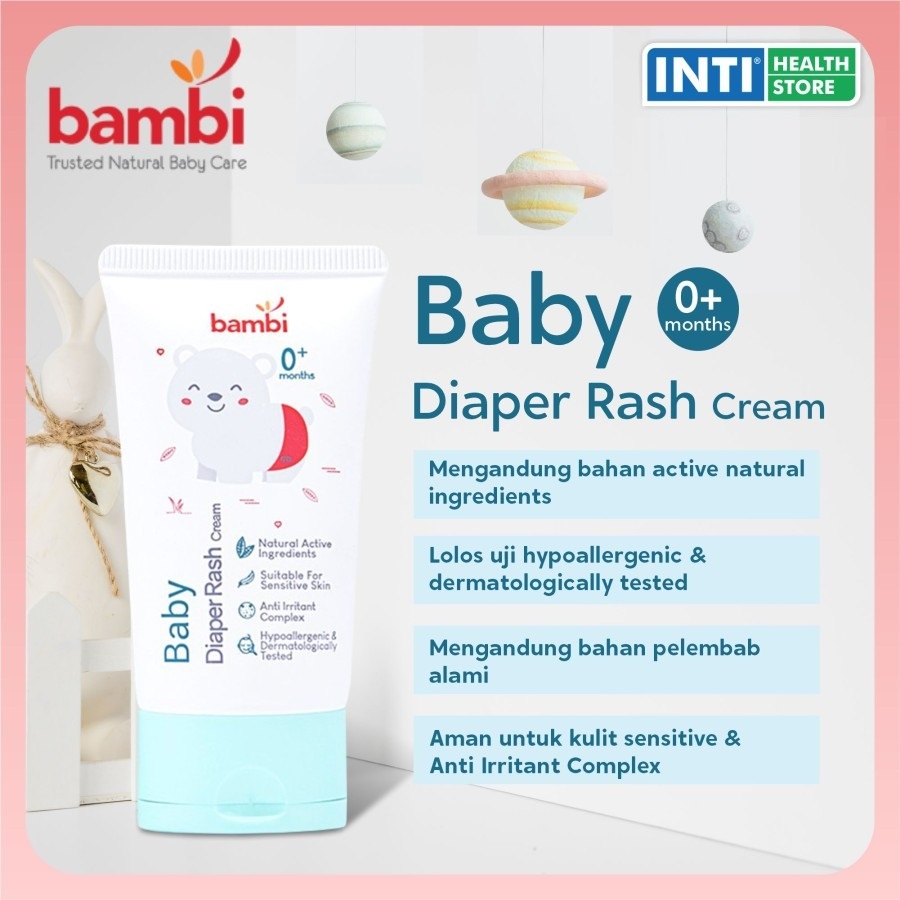Jual Bambi | Baby Diaper Rash Cream 50mL | Krim Pelembab Bayi (Tube) | Shopee Indonesia