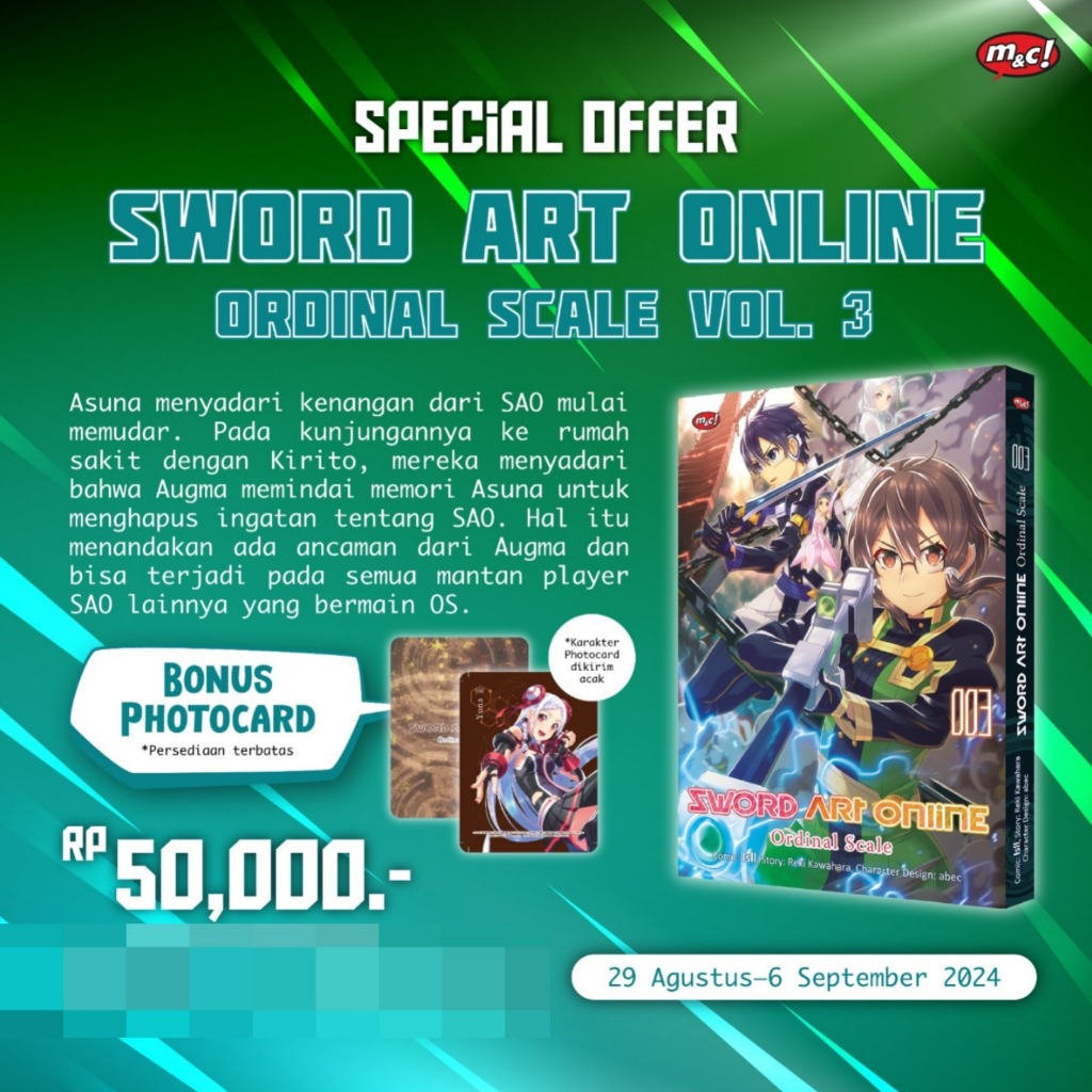 Jual Komik Sword Art Online The Movie - Ordinal Scale 3 (SPECIAL OFFER) by Reiki Kawahara/Abec ...
