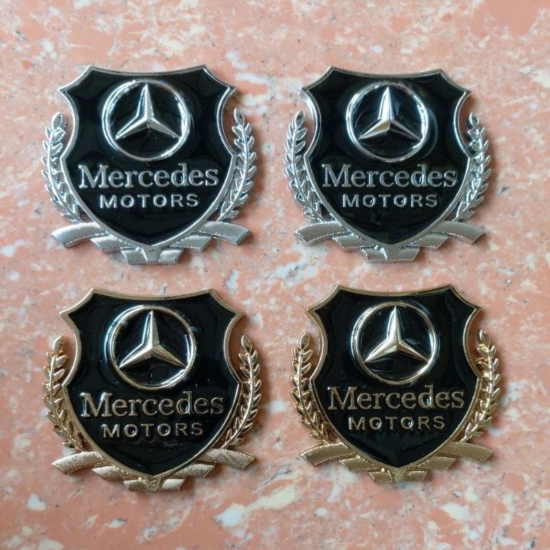 Jual Emblem Stiker Tempelan Logo Mercy/Mercedes Motors Plat Besi ...