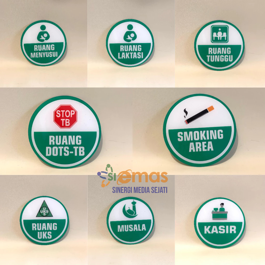 Jual Akrilik Tempel Lingkaran Nama Ruangan | Akrilik Nama Ruang ...