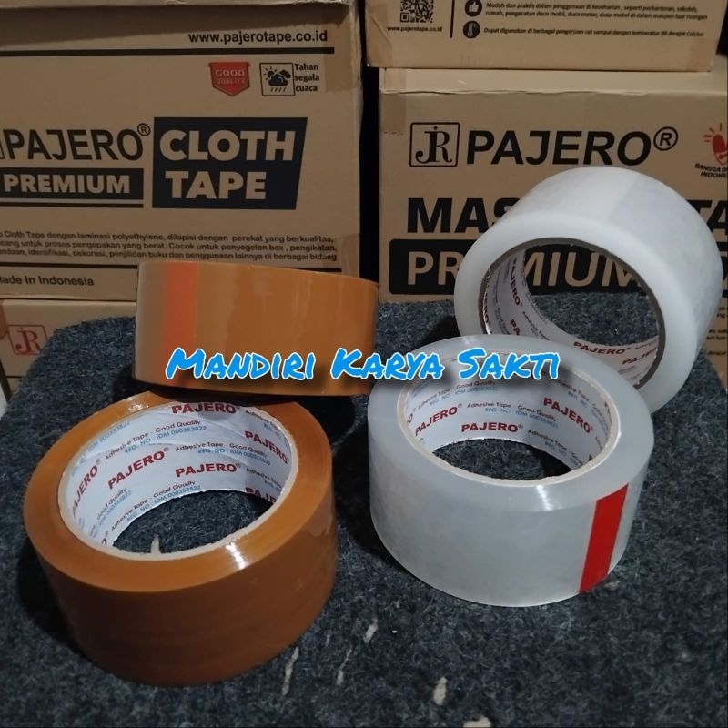 Jual Pajero Tape | Lakban Isolasi Bening & Coklat 48mm x 90 Yard | OPP Pajero Packing Tape 72 ...