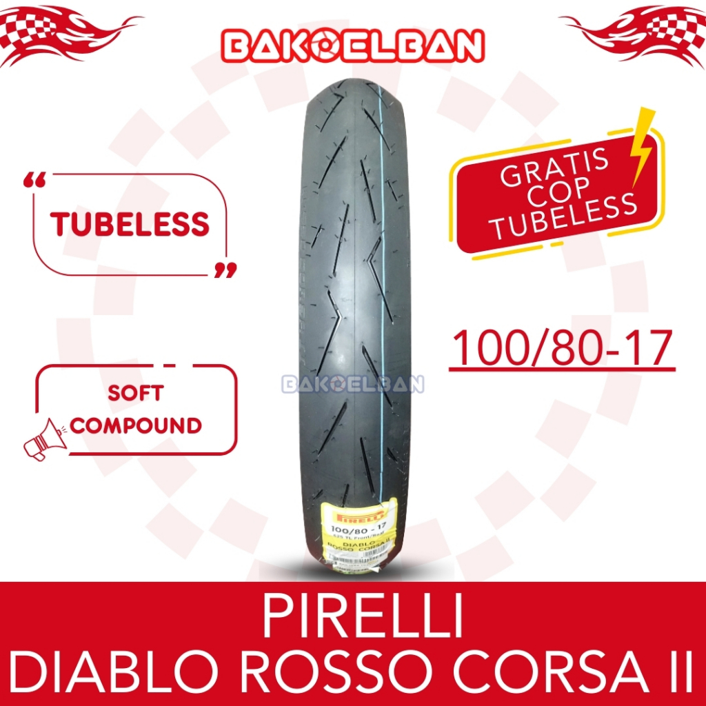 Jual BAN MOTOR PIRELLI DIABLO ROSSO CORSA II 100/80-17 soft compound ...