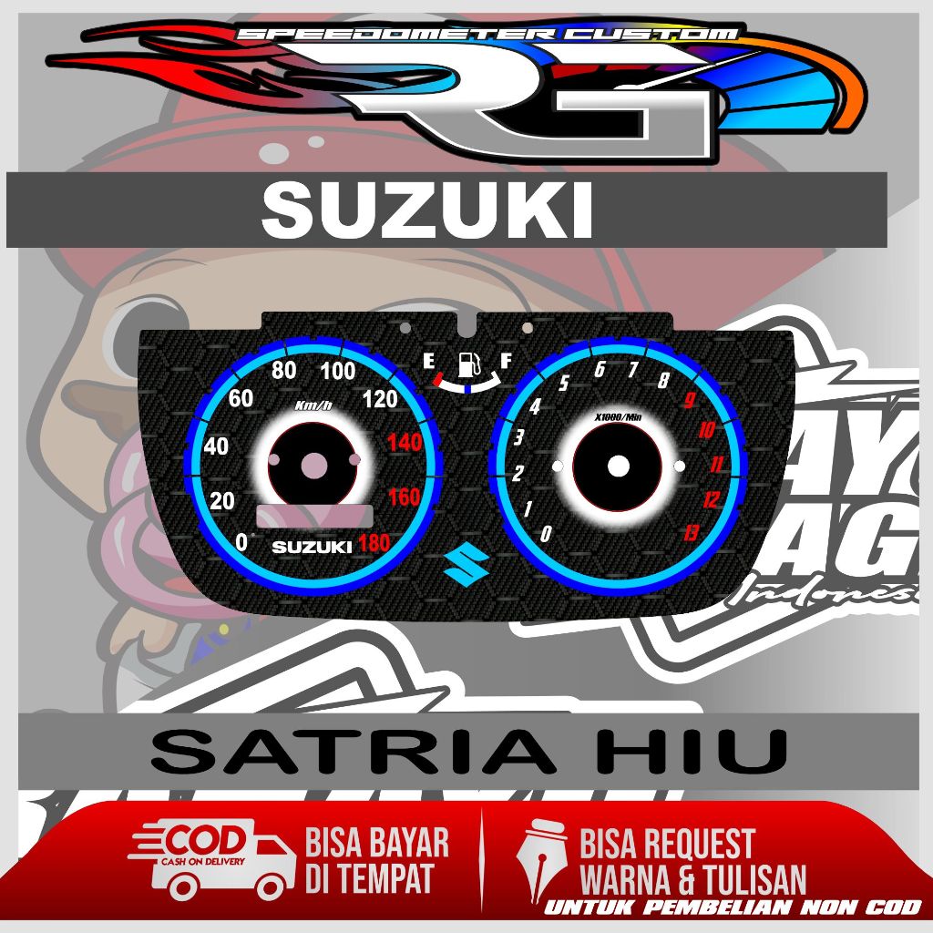 Jual PAPAN SPEEDOMETER CUSTOM SUZUKI SATRIA HIU | Shopee Indonesia