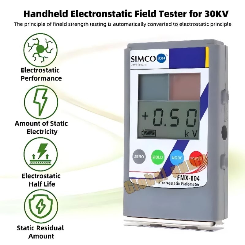 Jual FMX-004 simco fmx004 Electrostatic Field Meter name plat Made in ...