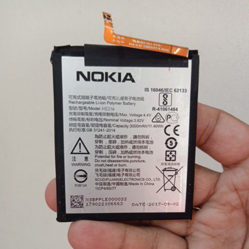 Jual Baterai Batrai Nokia 6 TA-1021 Model HE316 Ori Copotan Sesuai foto ...