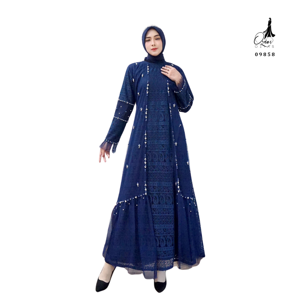 Jual Ozias - Gamis Brokat Fimela 09858 09466 LD 105 I Gamis Wisuda Cantik I Gamis Kondangan ...