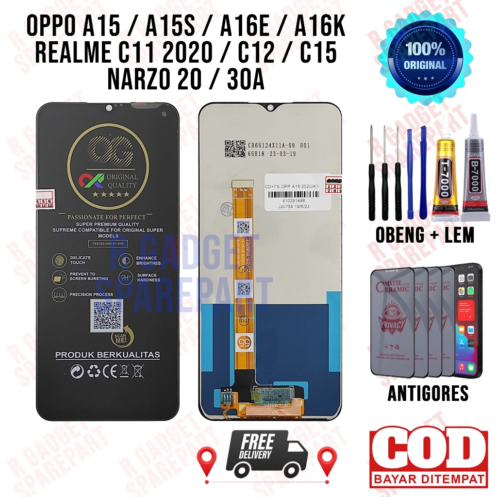 Jual Lcd Oppo A15 / 15S / A16E / A16K / REALME C11 / C12 / C15 / NARZO ...