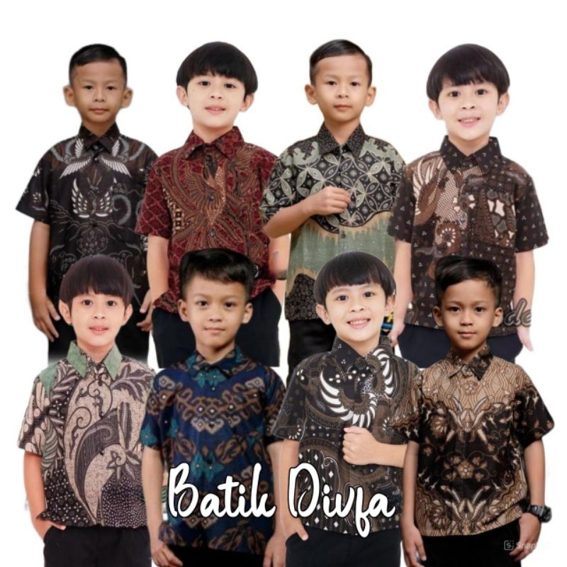 Jual Baju Batik Anak Hem Dan Kemeja Anak Batik Modern Keren | Shopee ...