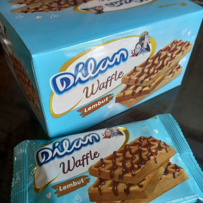 Jual [12PCS] Biskuit dilan / Dilan waffle lembut rasa coklat | Shopee ...
