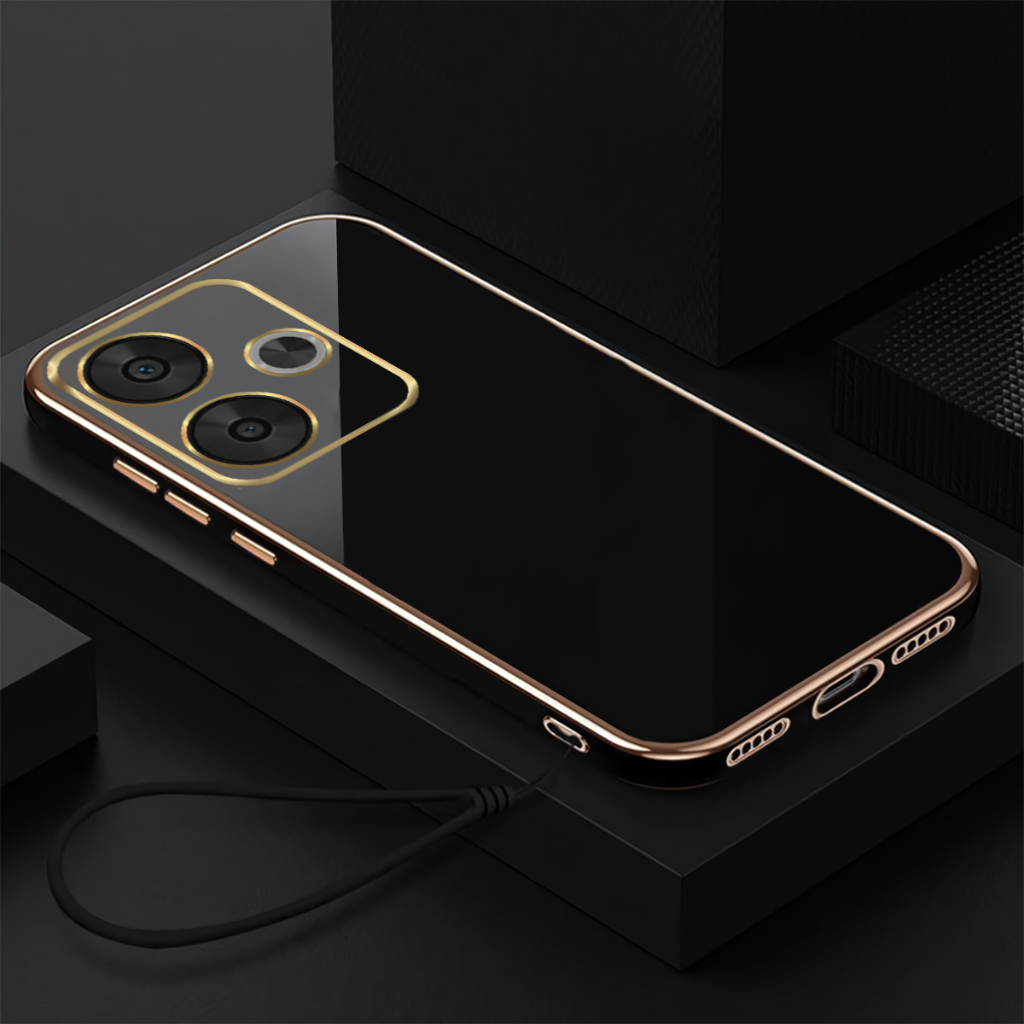 Jual Case Xiaomi Poco F6 Casing Ultra Slim Luxury Square Plating ...