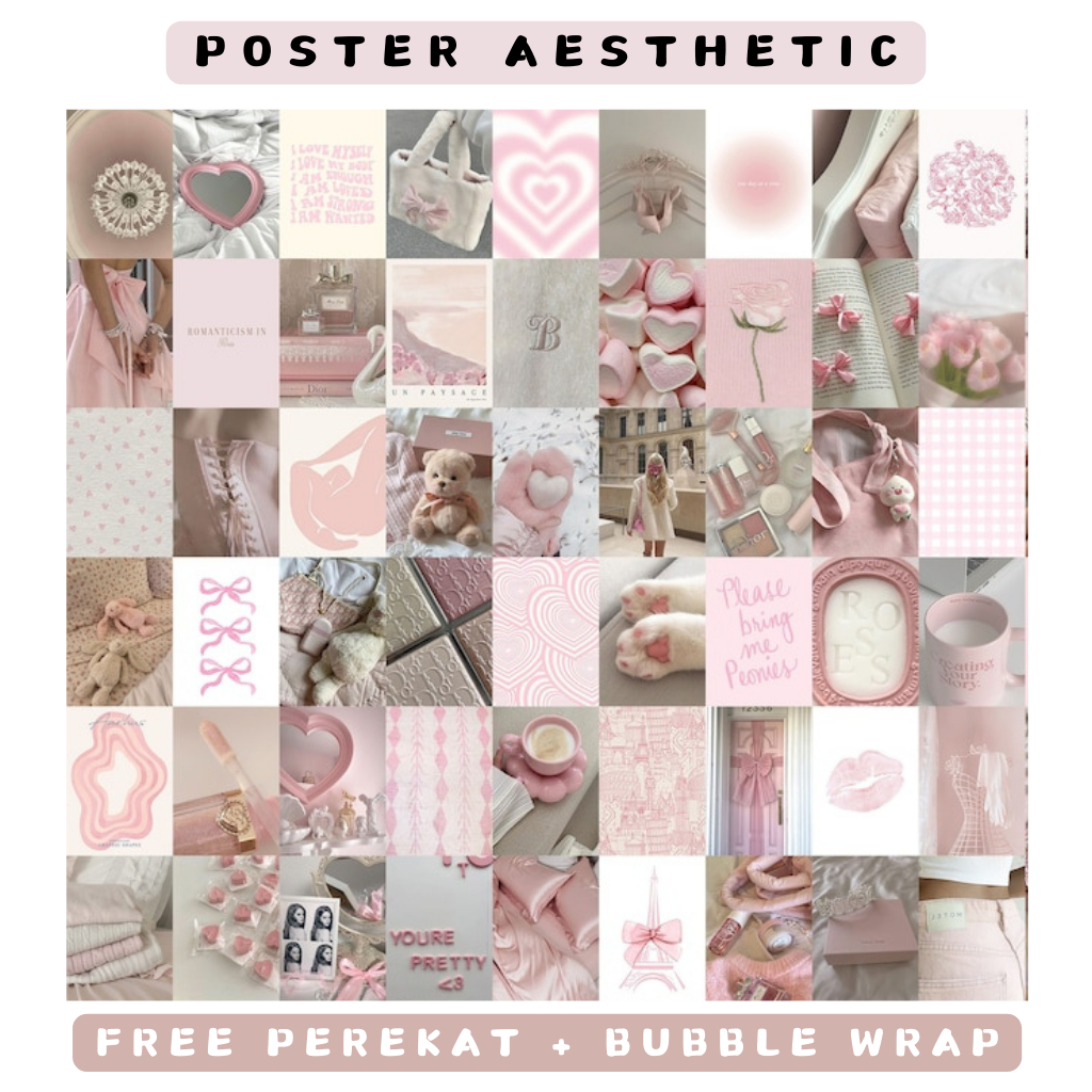 Jual Poster Dinding Aesthetic Pink Coquette ~ Baby Pink | Hiasan ...