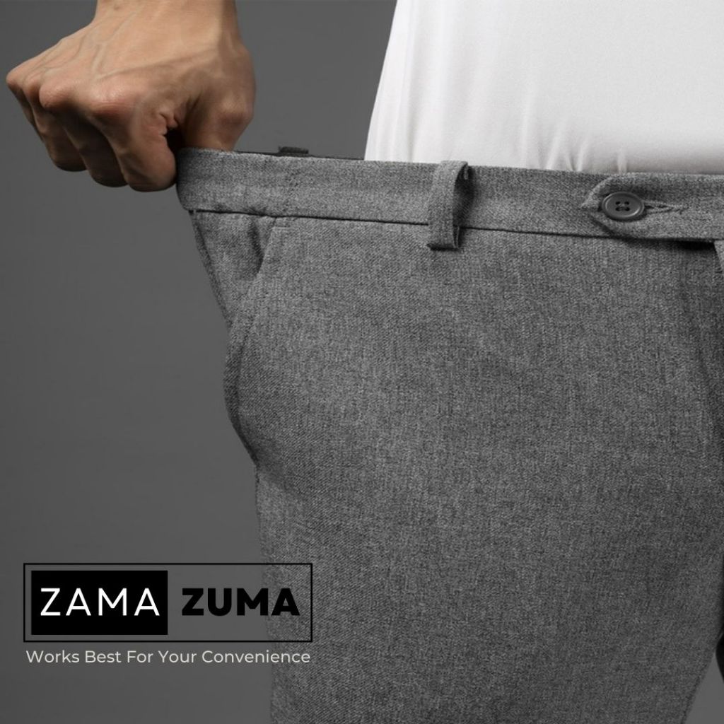 Jual ZAMA ZUMA celana panjang pria formal bahan dasar slim fit kerja ...