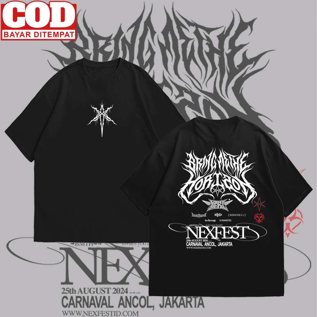 Jual Kaos Konser BMTH JAKARTA 2024 HOOKA Distro Premium BRING ME THE ...