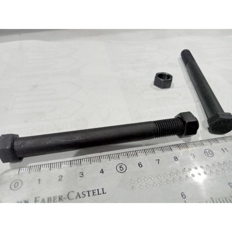 Jual Baut Mur BAJA M10 X 100 HALUS / 10cm Kunci 14 Hitam M10x100 | Shopee Indonesia