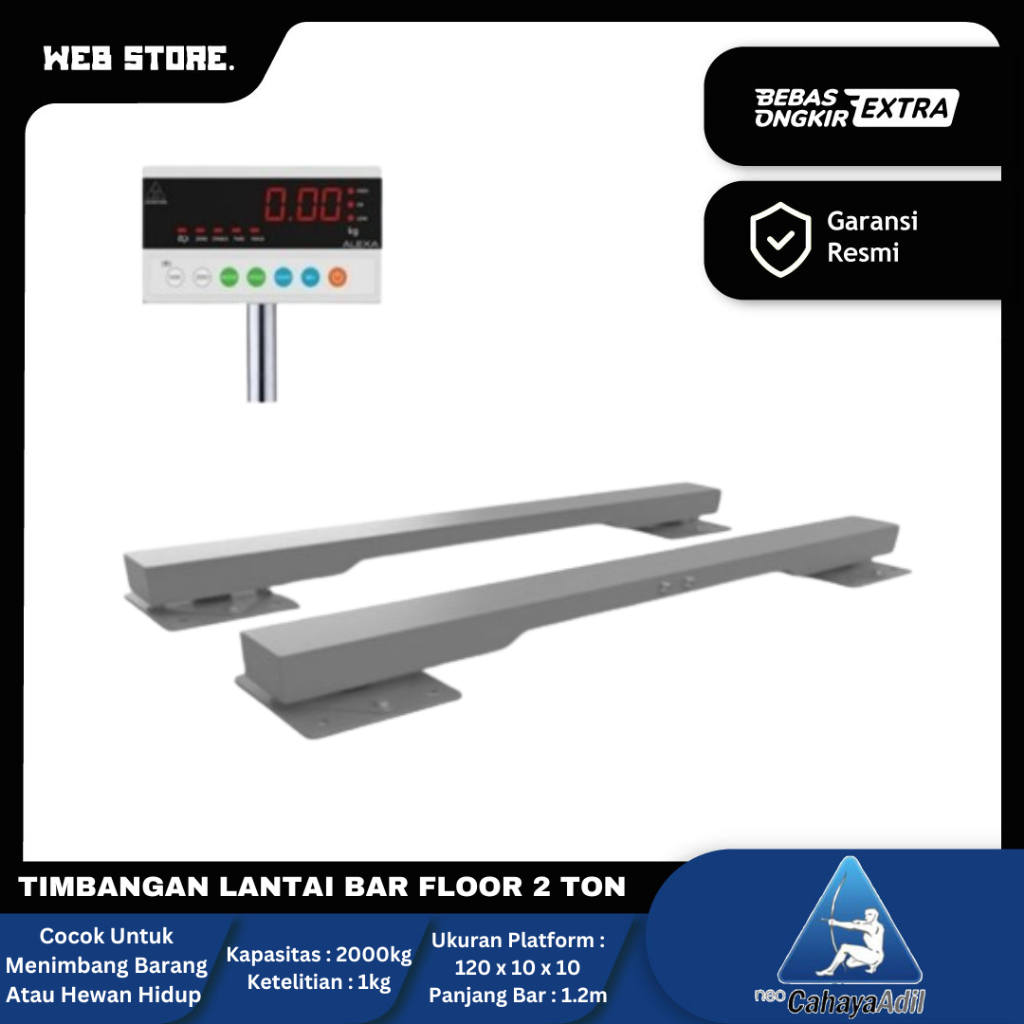 Jual Timbangan Digital Lantai Hewan Sapi Timbangan Lantai 1 Ton 2 Ton ...
