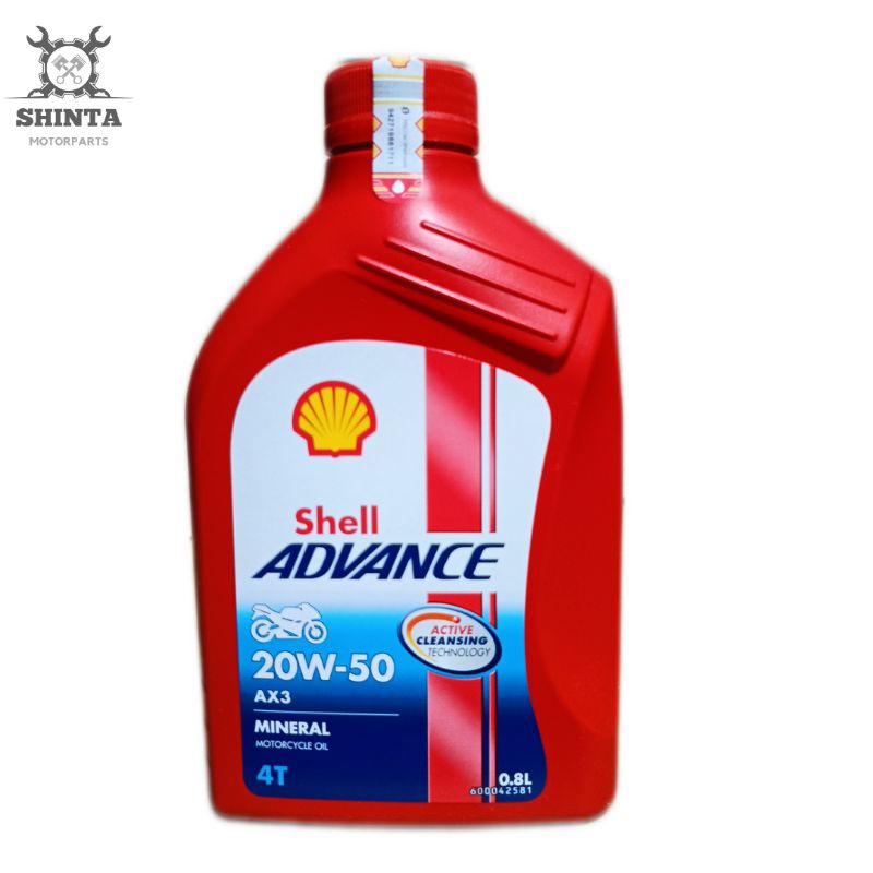 Jual OLI MESIN SHELL ADVANCE AX3 4T SAE 20W-50 800ML SHELL OIL | Shopee ...
