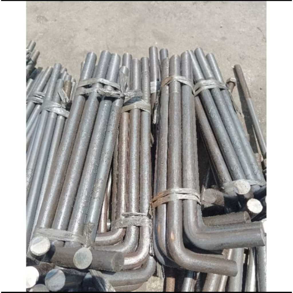 Jual Baut Angkur L m19 x 700mm x 100mm / anchorbolt L 3/4 x 70cm x 10cm ...