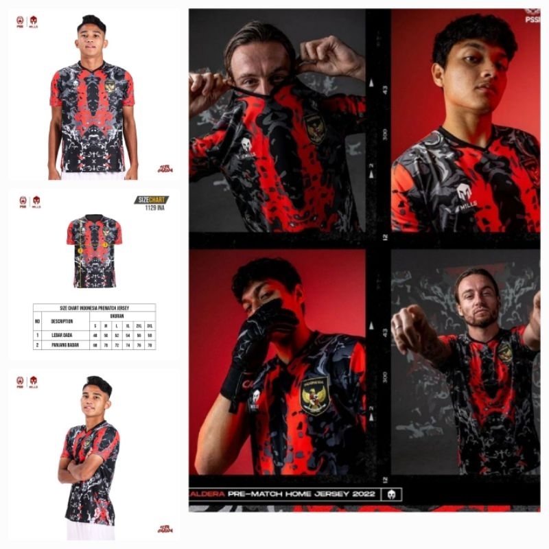 Jual JERSEY TIMNAS INDONESIA PREMATCH KALDERA BLACK ORIGINAL MILLS 2022 ...