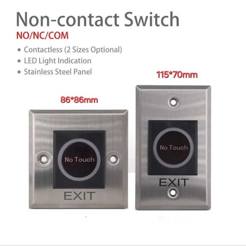 Jual Door Exit Button No Touch / Tombol Exit No Touch / Sensor Button Exit No touch | Shopee ...