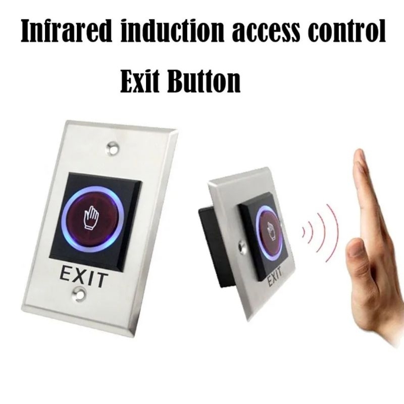 Jual Door Exit Button No Touch Hand Logo / Tombol Exit No Touch Tangan ...