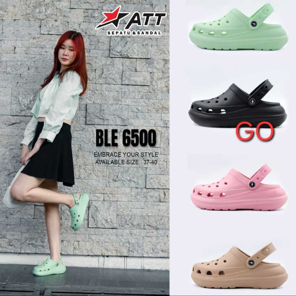 Jual gos ATT BLE 6500 & LB 9061 Sepatu Sandal Karet Slip On Sepatu ...