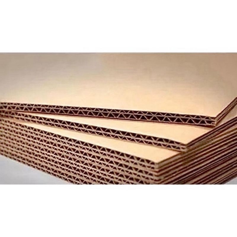 Jual 80x120 cm kardus lembaran polos double wall corrugated kraft ...