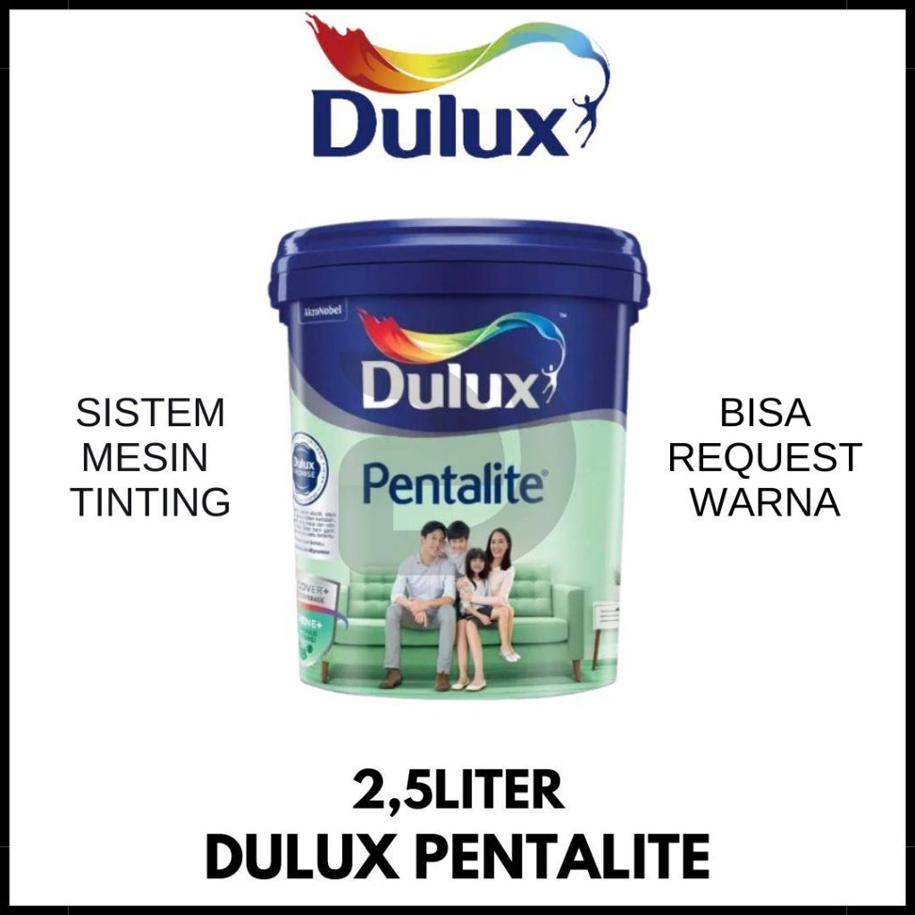 Jual Cat Tembok Interior Dulux Pentalite Antibac Galon 2,5 Liter / Cat Tembok Sistem Tinting ...