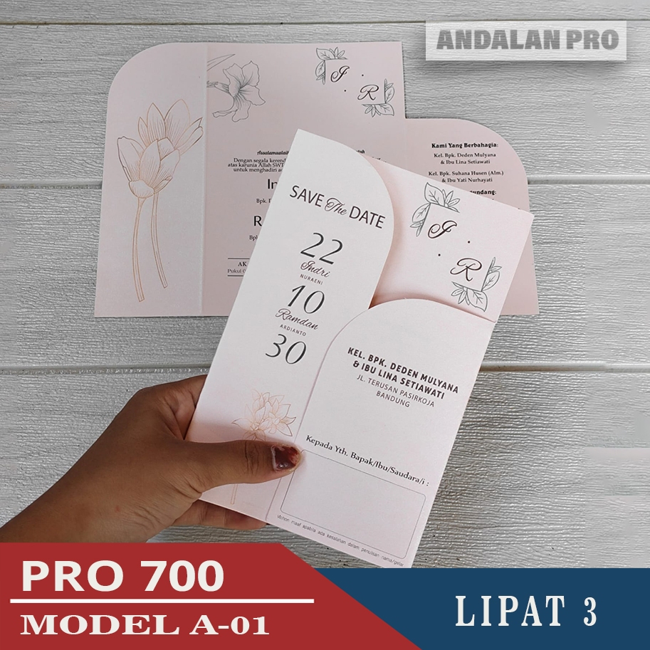 Jual Lipat 3 Model A-01 - Kertas Undangan Polosan Untuk Undangan ...