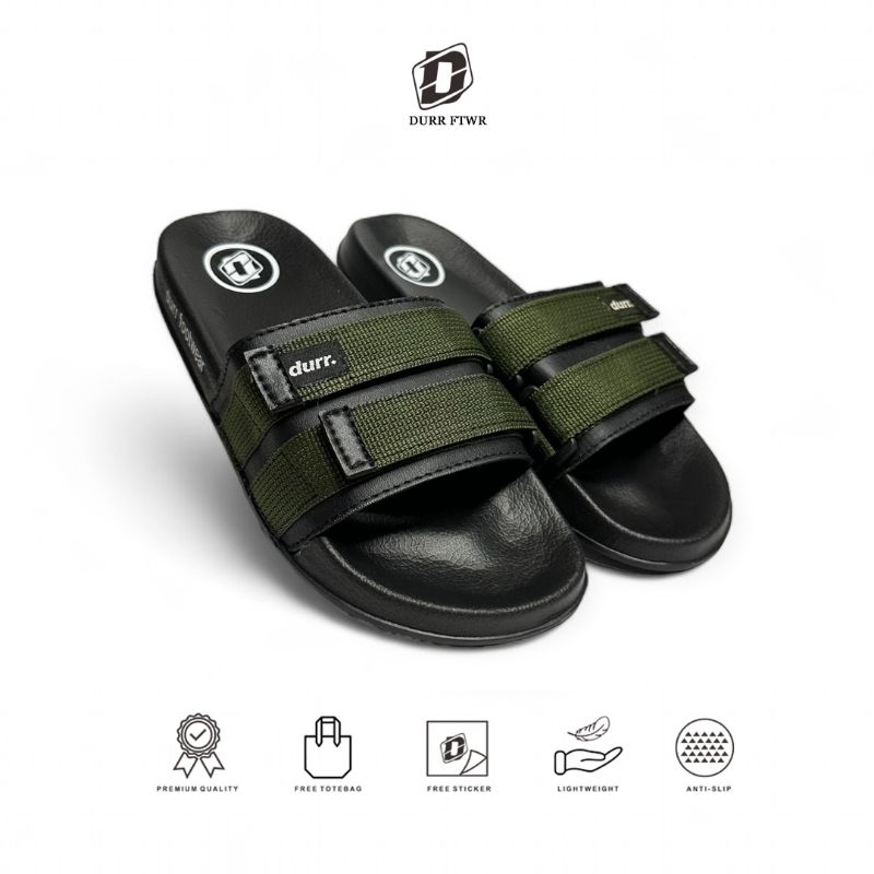 Jual DURR FTWR - Strapy Army | Sandal Pria Durr Strap Army (4 Warna ...