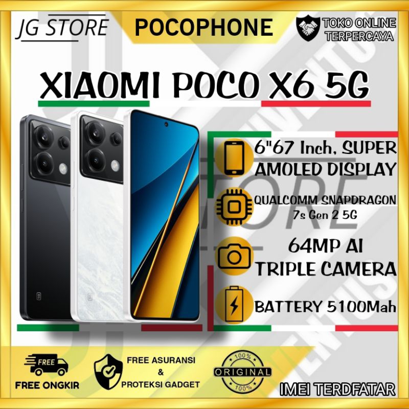 Jual XIAOMI POCO X6 5G ( 12/256GB ) GARANSI RESMI TAM XIAOMI 100% ORIGINAL GARANSI RESMI XIAOMI ...