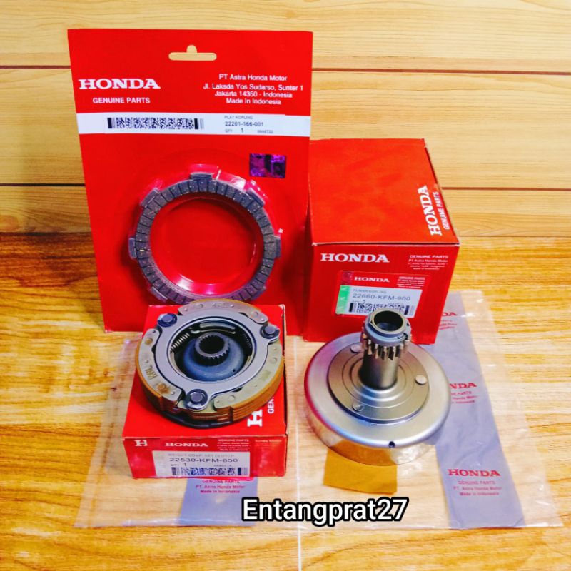 Jual Paket Lonceng Kopling Assy KFM + Kampas Ganda Assy + Plat Kopling Honda Supra fit new/Fit ...