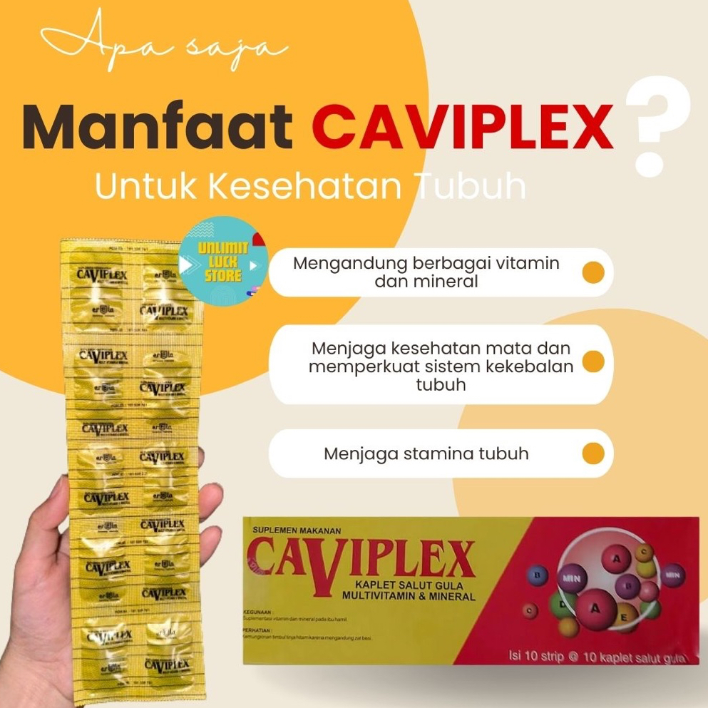 Jual CAVIPLEX 1 BOX 10 STRIP MULTIVITAMIN GROSIR | Shopee Indonesia
