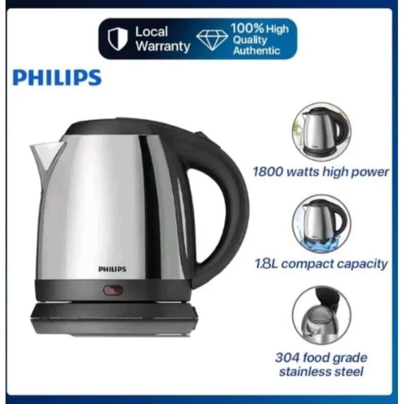 Jual TEKO LISTRIK PEMANAS AIR PHILIP 1500 WATT 1,8L TEKO MODEL | Shopee ...