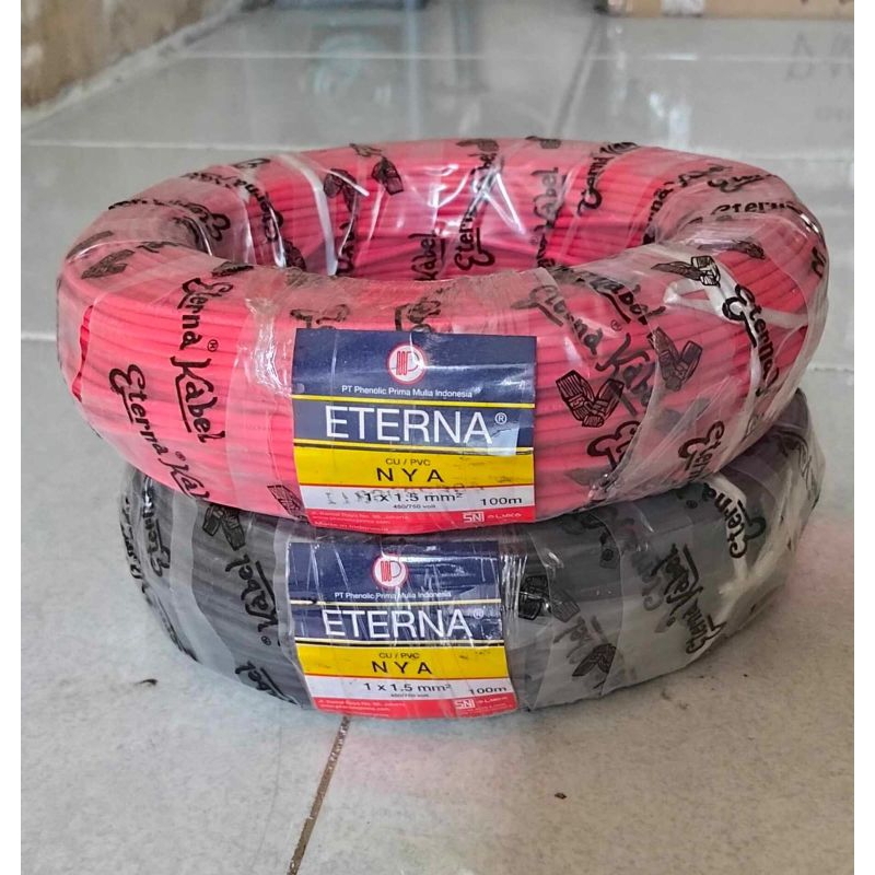 Jual KABEL ETERNA NYA 1x1,5 100M/MITER(KAWAT TUNGGAL) SNI | Shopee Indonesia