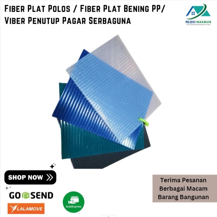 Jual Fiber Plat Polos / Fiber Plat Bening PP/ Viber Penutup Pagar ...