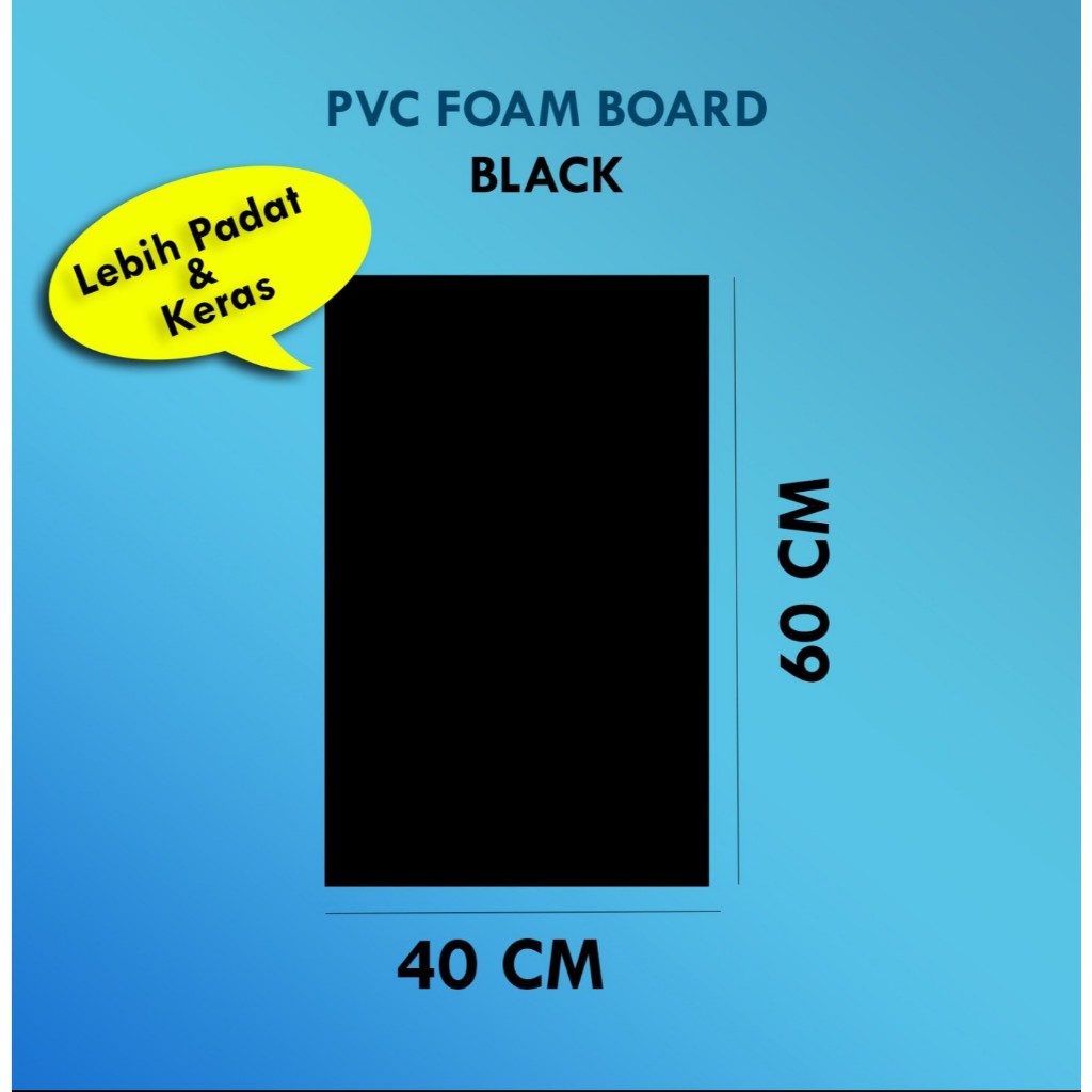 Jual PVC FOAM BOARD BLACK 3 MM UKURAN 60 CM X 40 CM | Shopee Indonesia