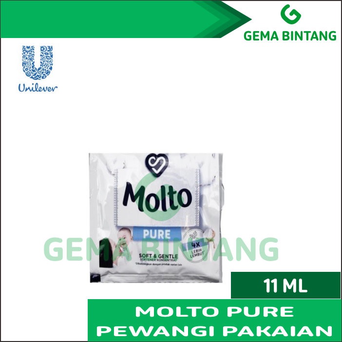 Jual Pelembut dan Pewangi Molto Pure Softener Konsentrat Sachet 11 ml ...