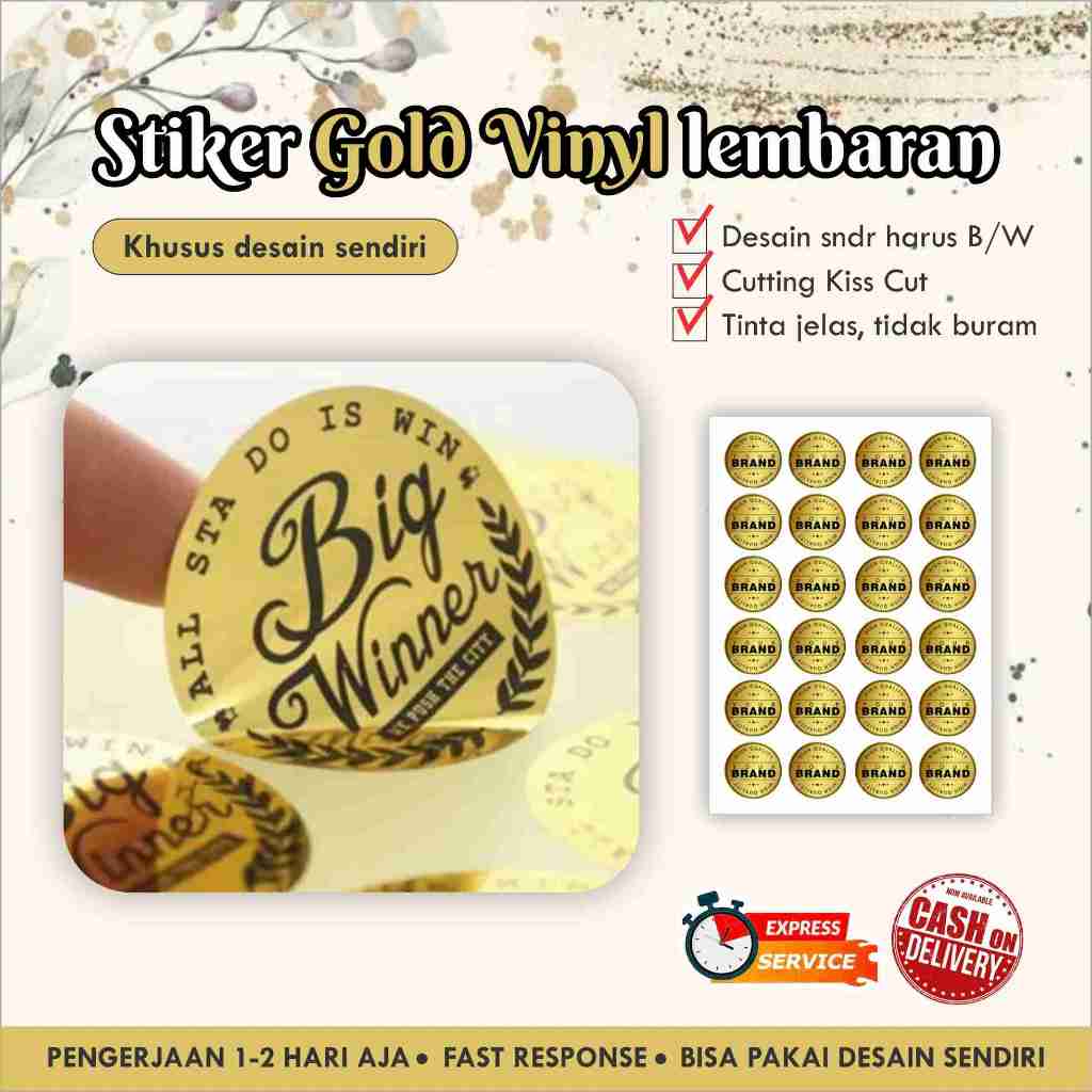Jual [REMIX] STIKER GOLD CUTTING KISS CUT LEMBARAN / DESAIN SIAP CETAK ...