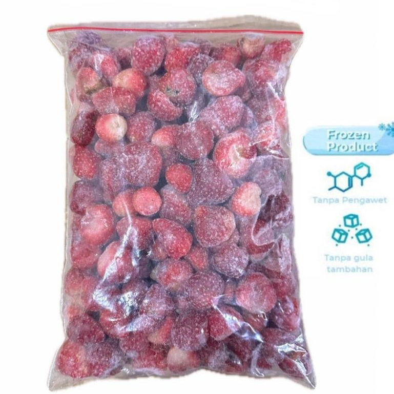 Jual LOKAL frozen strawberry/strawberries 1 kg | Shopee Indonesia