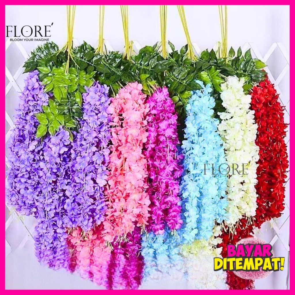 Jual Bunga Wisteria Jumbo 1 Lusin / Bunga wisteria jumbo juntai murah ...